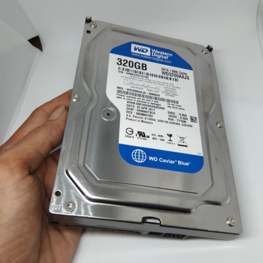 Jual hdd wd blue 320gb hardisk internal - hard disk pc desktop computer ...