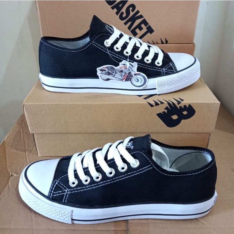 Jual Sepatu Sekolah Master Basket MB 807 Hitam Putih Original Pendek ...
