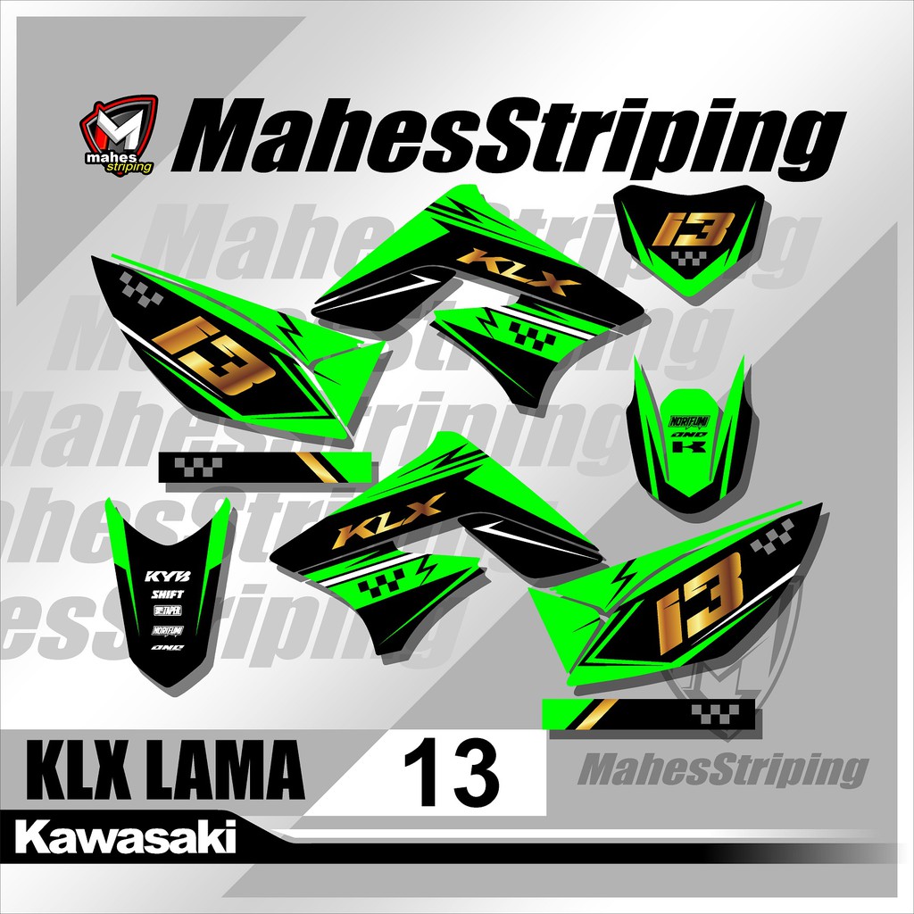 Jual Sticker Stiker Striping Lis Variasi KLX 150 S / L Lama Desain MS ...