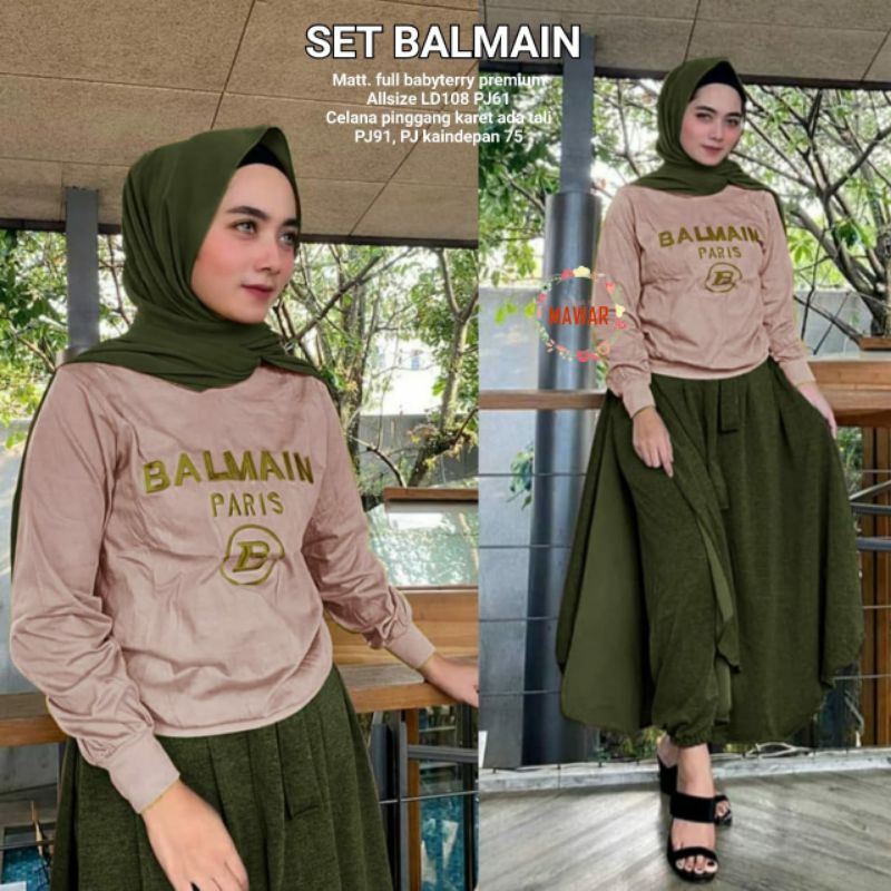 Jual set balmain original mawar | Shopee Indonesia