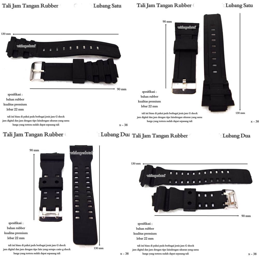 Jual Tali Kalep Jam Digital rubber Sport Black | Shopee Indonesia