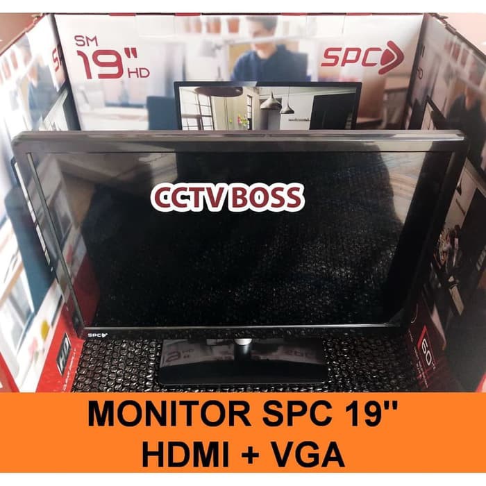 Jual MONITOR SPC 19" / 19Inch FULL HD INPUT HDMI VGA SM-19HD | Shopee ...