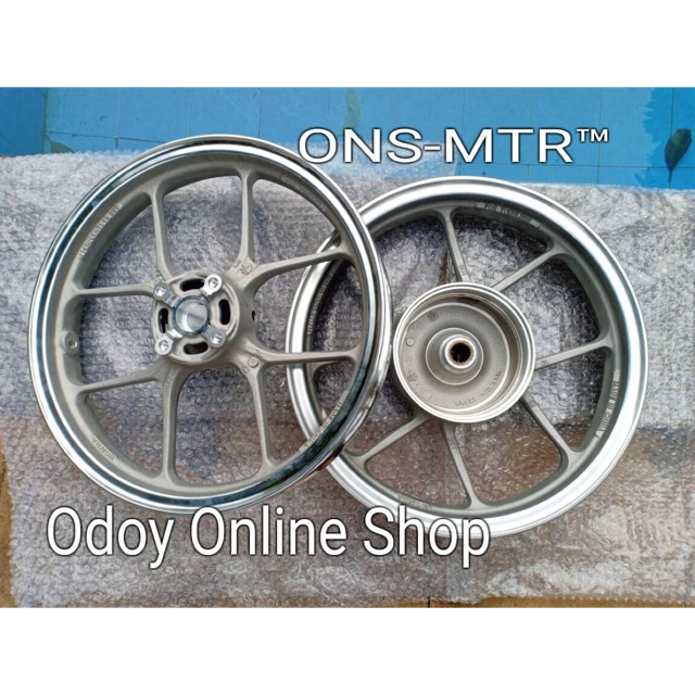 Jual Velg pelek Honda GENIO 1set ORIGINAL mentah PNP All tipe motor ...
