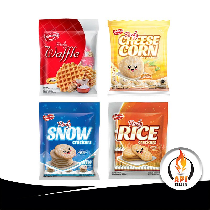 Jual [HALAL] Naraya Richy Rice Crackers 120g / Snow 320gr / Waffle ...
