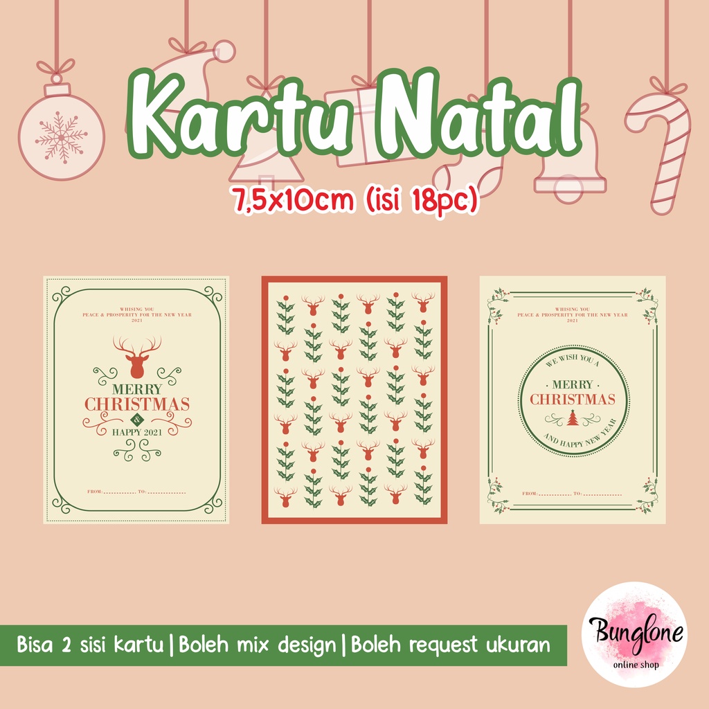 Jual Kartu Ucapan Natal | Greetings Card Natal Christmas Paket Murah ...