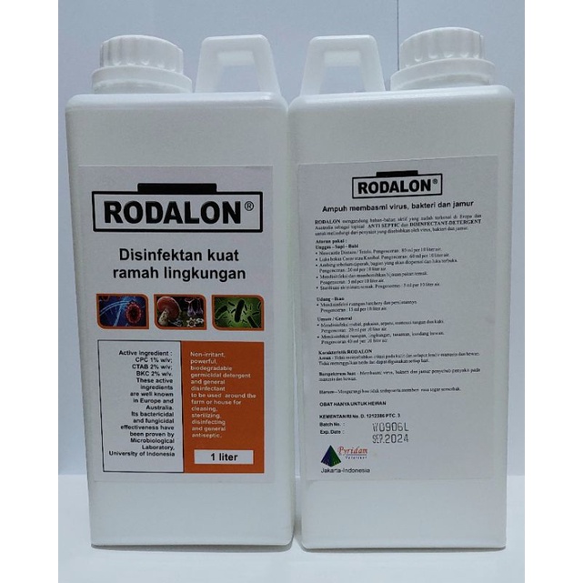 Jual RODALON 1 Liter Disinfektan Kuat, Antiseptik, dan Anti Fungi Ramah ...