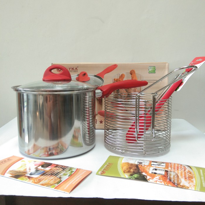 Jual SUPRA DEEP FRYER 20 CM STAINLESS STEEL - DEEPFRYER - PM | Shopee ...