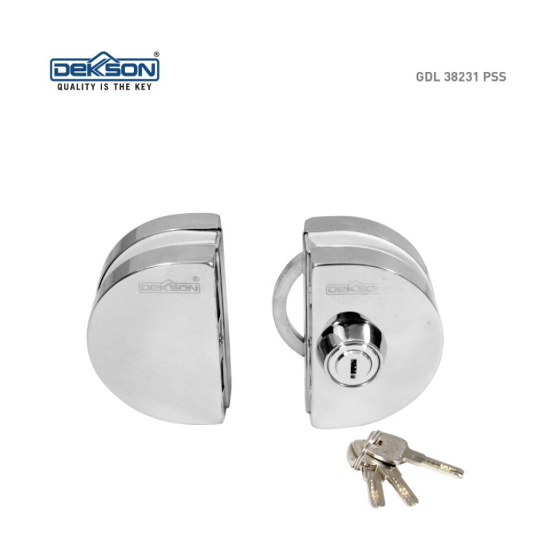 Jual Kunci Pintu Kaca ke Kaca Bulat Glass Door Lock Dekkson Dekson GDL 38231 PSS | Shopee Indonesia