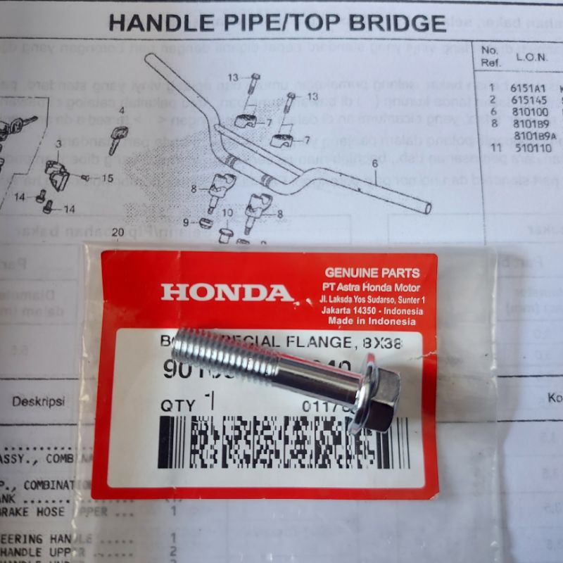 Jual Baut Reiser Raiser Stang Honda CRF 150 Original Hard Crome ...