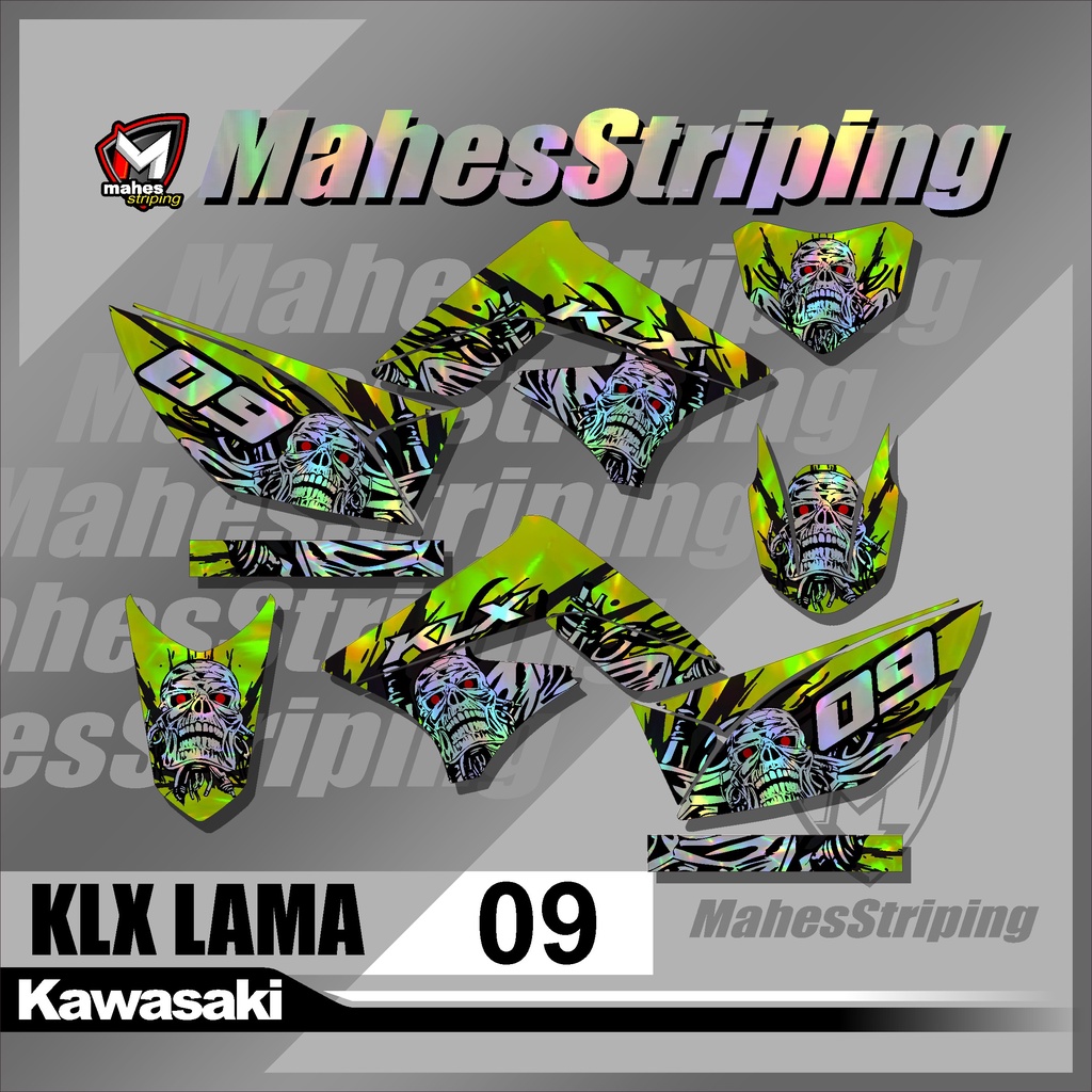 Jual Sticker Striping HOLOGRAM KLX LASER CRHOME - Sticker Striping Lis ...