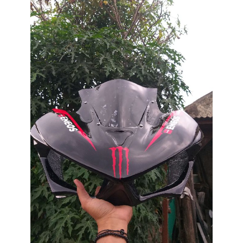 Jual KEDOK CUSTOM R15 V2 STYLE R25 HITAM AIRBRUSH | Shopee Indonesia