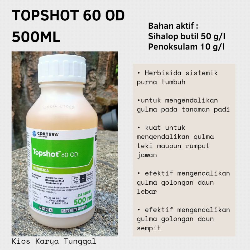 Jual Herbisida Topshot 60 OD 500ml Obat rumput teki | Shopee Indonesia