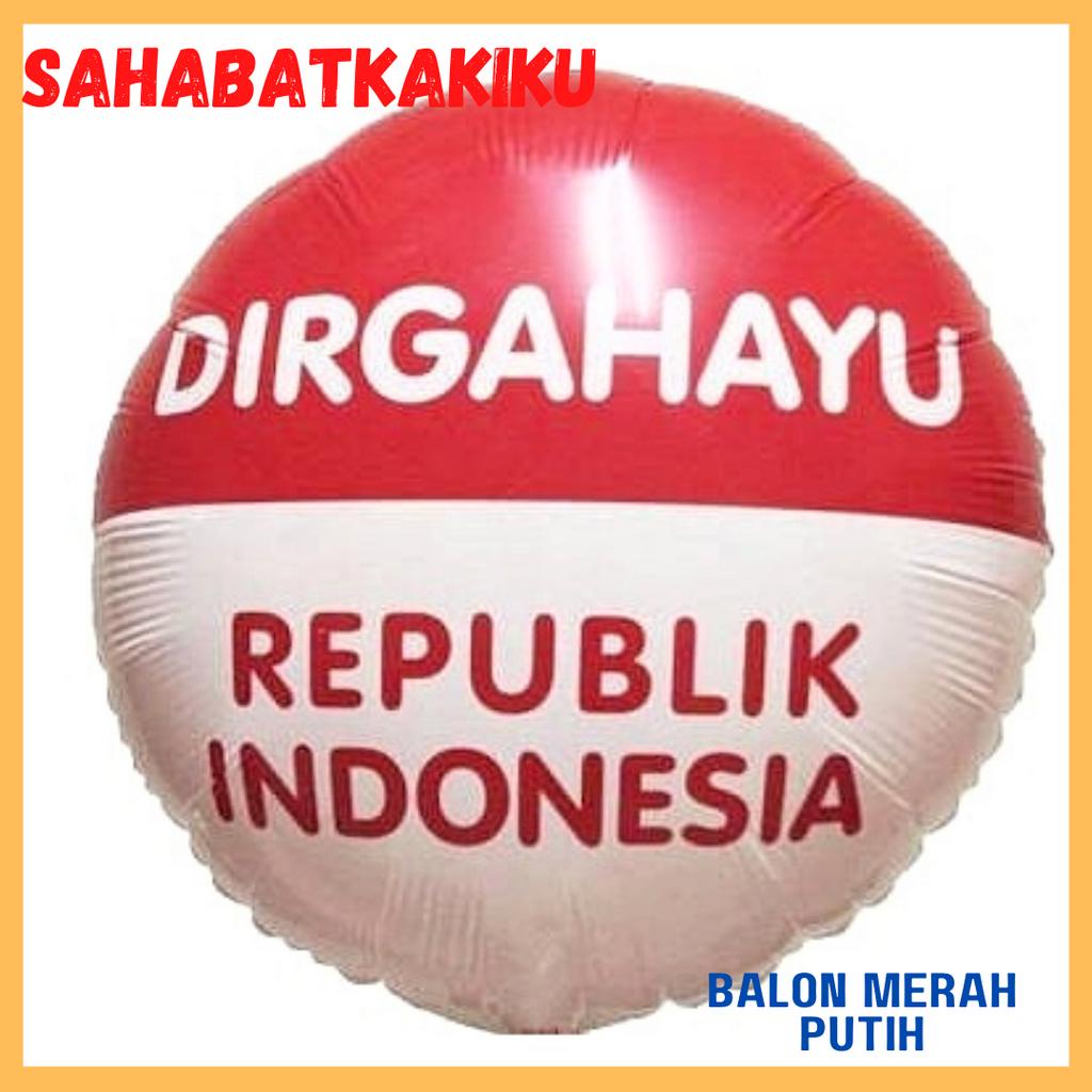 Jual Balon Foil Bulat I Love Indonesia / Balon Merah Putih / Balon 17 ...
