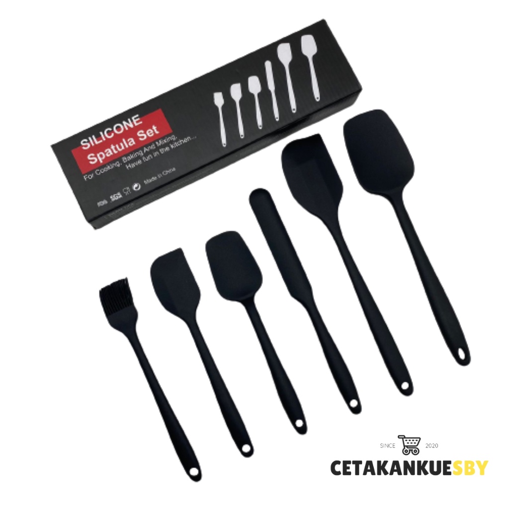 Jual (CKS) Silicone Spatula Set 6pcs with Box - Alat Masak Set | Shopee ...