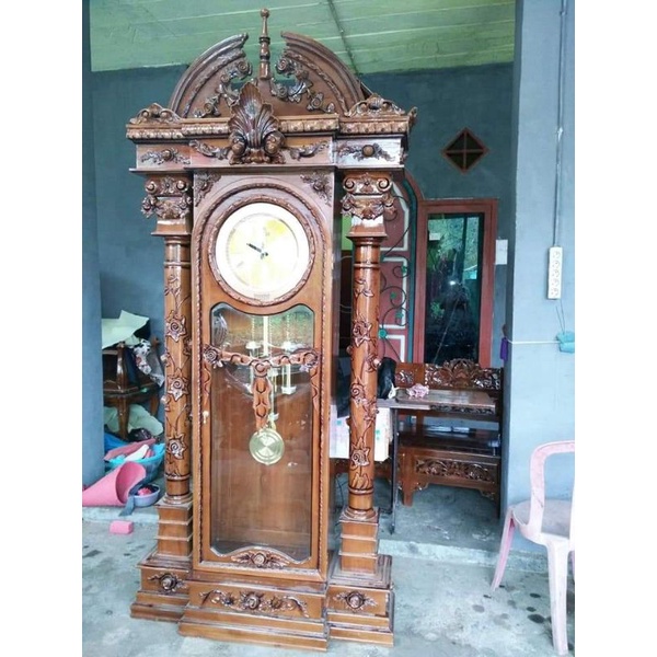 Jual LEMARI JAM,JAM HIAS,LEMARI UKIR,LEMARI JATI | Shopee Indonesia