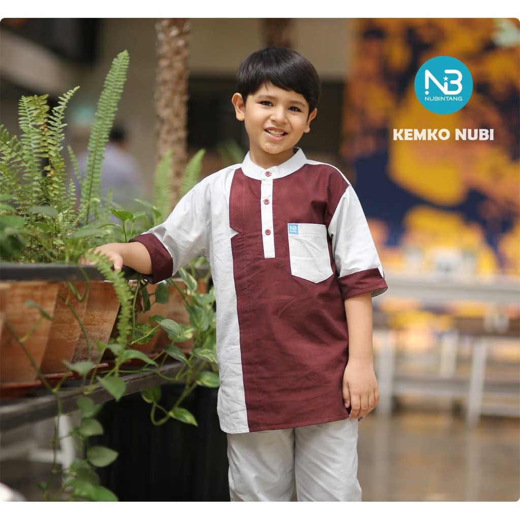 Jual Kemko Anak by Nubintang (Maroon) | Shopee Indonesia