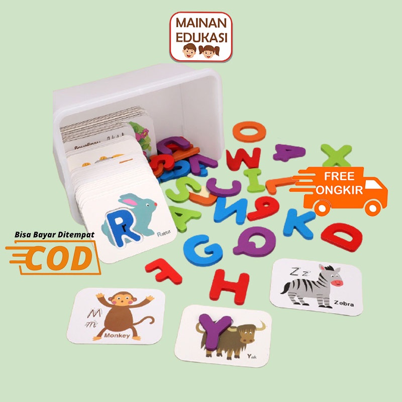 Jual ALFABETH PAIR CARD BOX 2in1 Flash Board Card | Maenan Kayu Anak ...