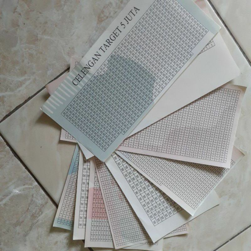 Jual Stiker celengan target, dengan macam macam target yang akan ...