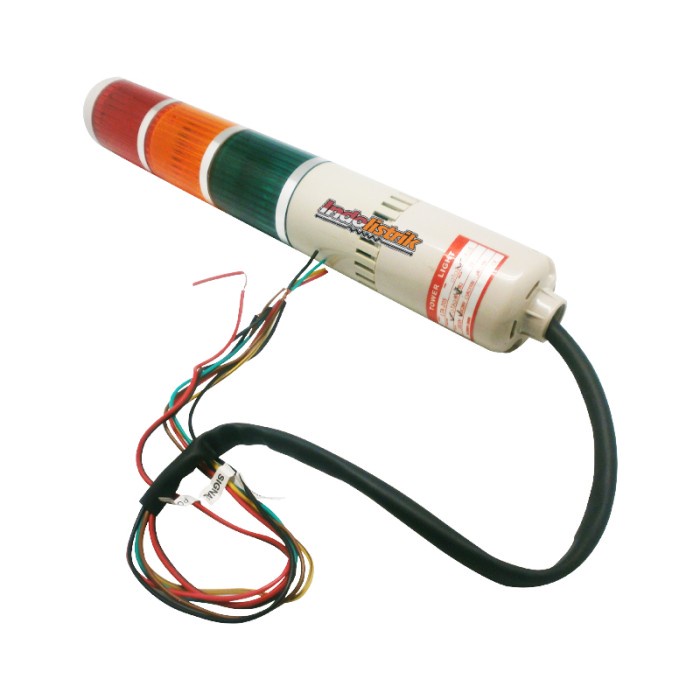 Jual Lampu Signal dengan Buzzer 3 susun 24VDC Kedip bohlam TAB | Shopee ...