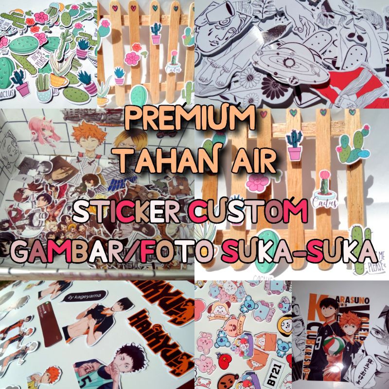 Jual STICKER CUSTOM TAHAN AIR KARAKTER | Shopee Indonesia