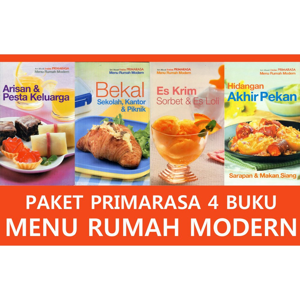Jual Paket Primarasa 4 Buku Menu Rumah Modern | Shopee Indonesia