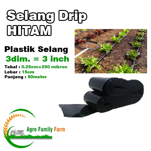 Jual Selang Drip Selang Sawah Hitam 3 Inch 3 Dim 50 Meter | Shopee Indonesia