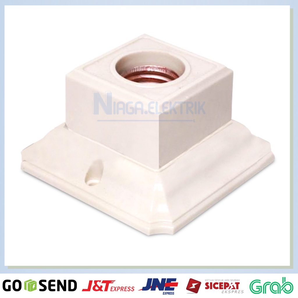 Jual Fitting lampu plafon broco Piting flapon segi empat 4 broko ...