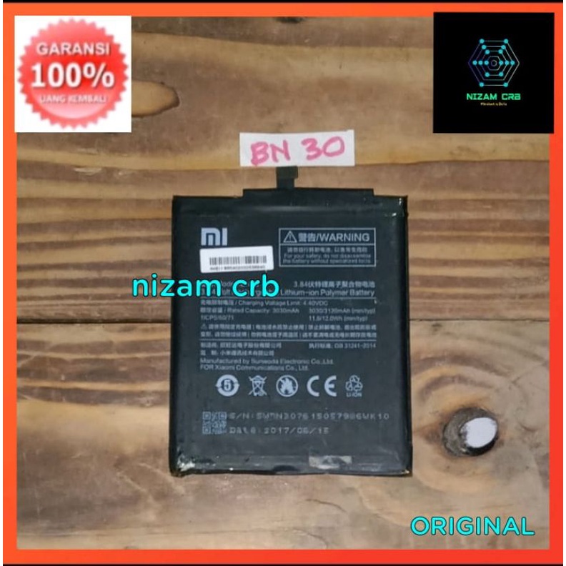 Jual Baterai Battery Batre XIAOMI BN-30 Redmi 4A Original Copotan ...