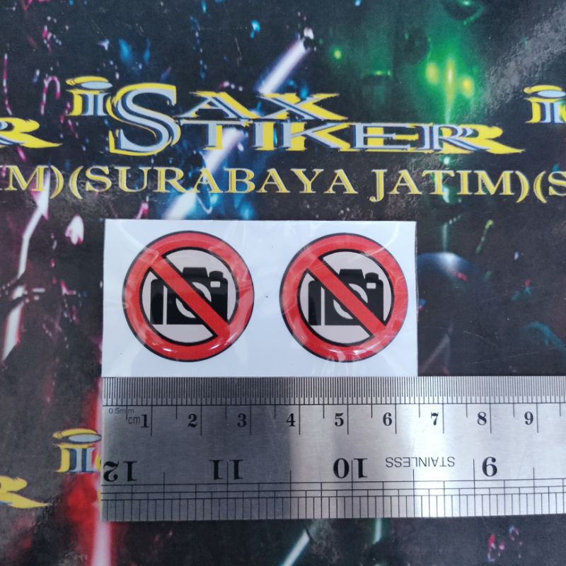 Jual stiker timbul dilarang foto camera timbul tebal | Shopee Indonesia