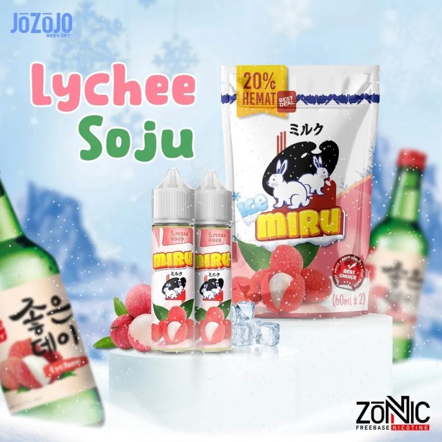 Jual LIQUID MIRU LYCHEE 60ML MIRU LIQUID LYCHEE FREEBASE LIQUID ...