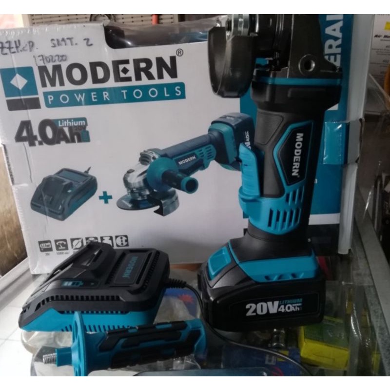 Jual Mesin Gerinda Grenda Baterai 20V Cordless Modern MG-20Li | Shopee ...