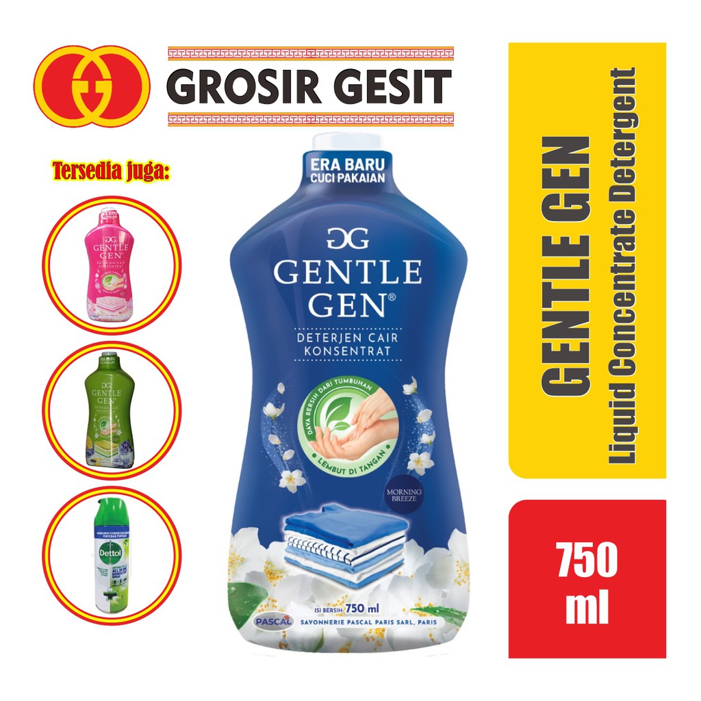 Jual Gentle Gen Deterjen Cair Pakaian Dari Tumbuhan 700ML Biru ...