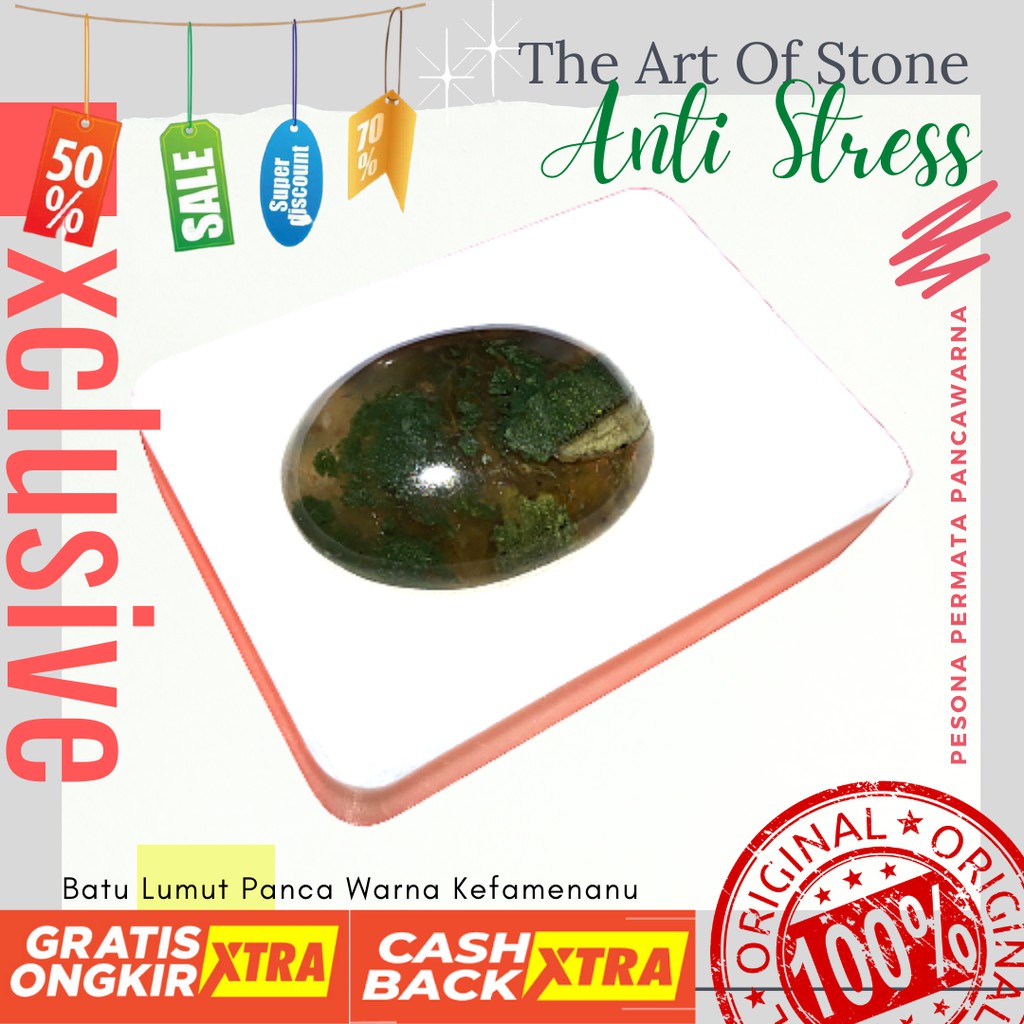 Jual Batu akik panca warna LUMUT Kefamenanu batu alam langka unik corak ...