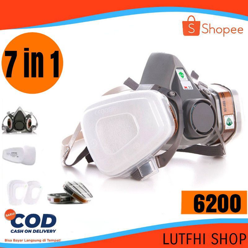 Jual Masker Gas Respirator Full Set Seri N 6200 masker Safety APD half ...