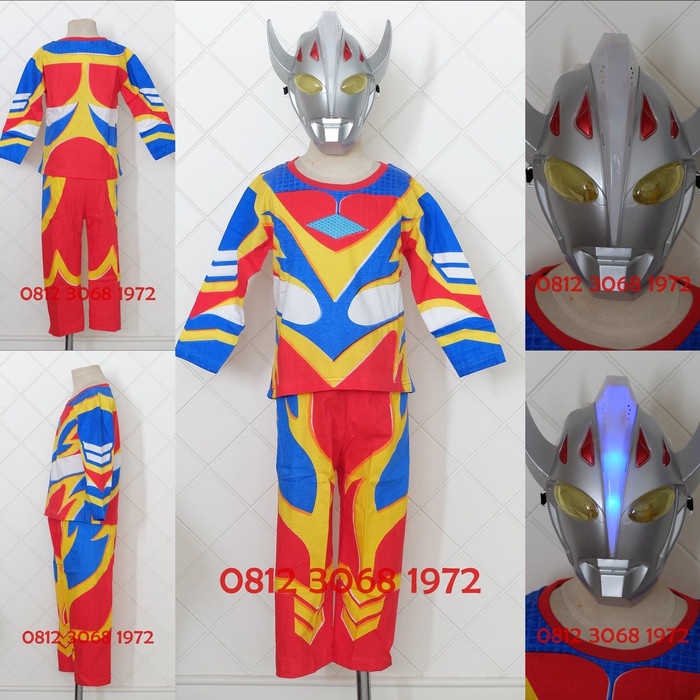Jual Topeng NYALA Baju Kostum Anak Superhero Ultra Man ULTRAMAN TARO Tanduk - SIZE 4 | Shopee ...