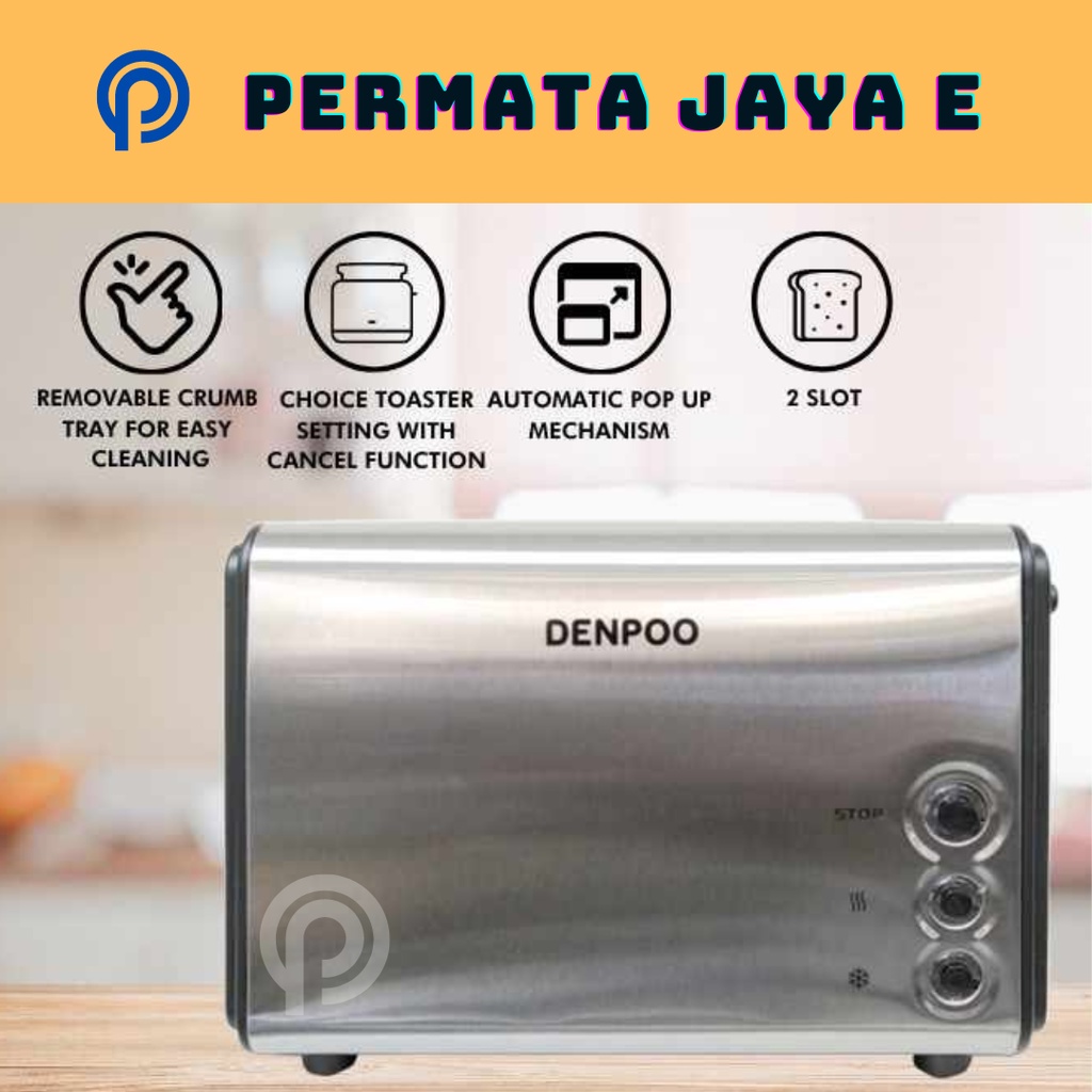 Jual Denpoo Toaster / Pemanggang Roti DT 022D | Shopee Indonesia