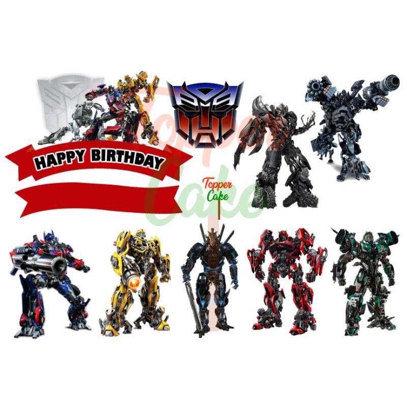 Jual Topper Cake Transformers gratis tambah nama, usia, foto / hiasan ...