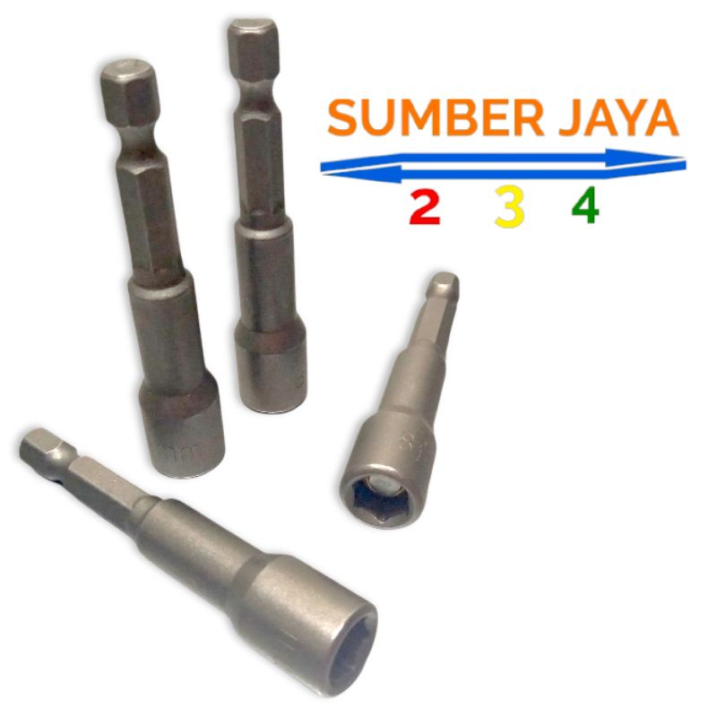 Jual Mata Baut Roofing 8 x 65mm Magnetic Hex Socket Nut Kunci Roofing ...