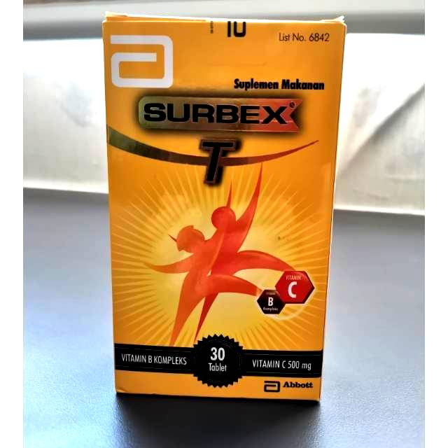 Jual Surbex T Multivitamin VitC 500 mg & B Kompleks Kemasan Box (isi 30 ...