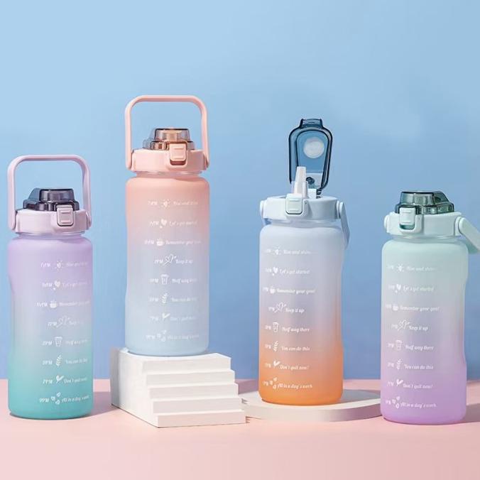 Jual Botol Minum Tritan Quifit Penanda Waktu 2L Handle - Botol Minum ...