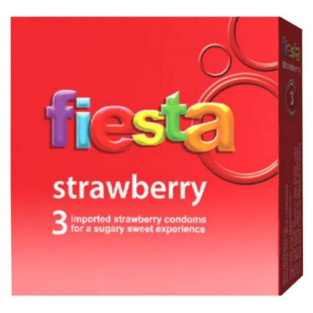 Jual Kondom Fiesta Strawberry isi 3 pcs | Shopee Indonesia