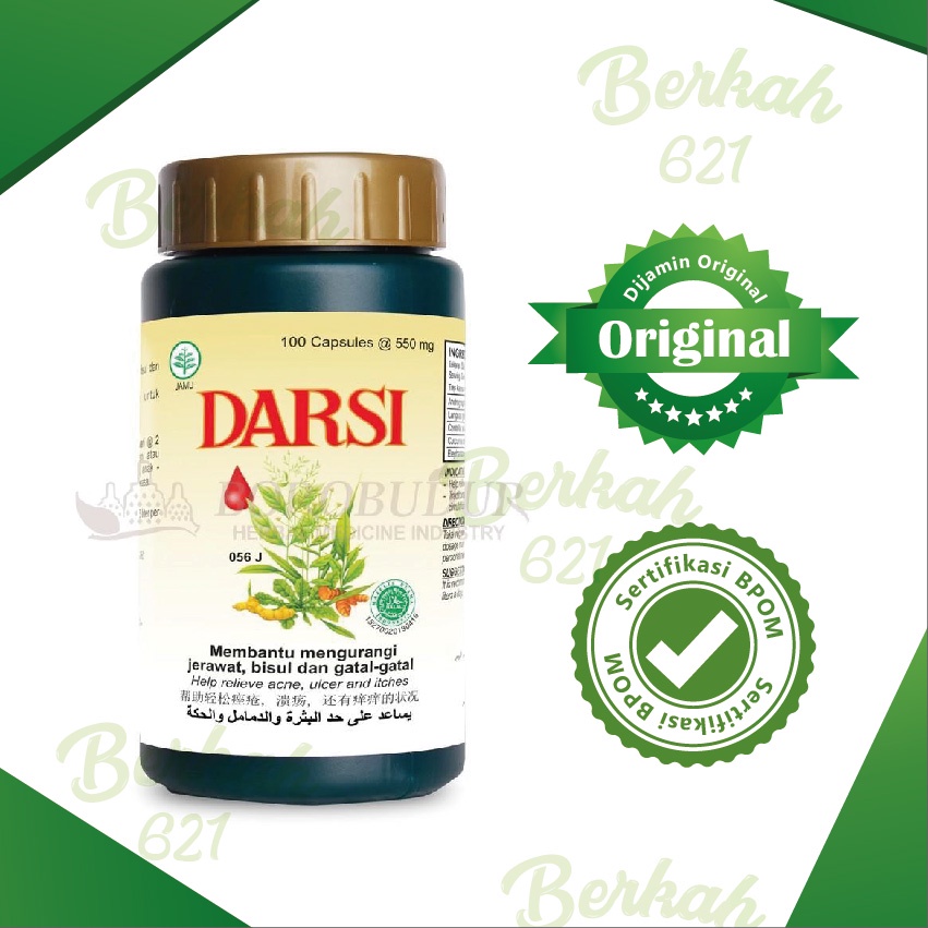 Jual Darsi 100 Kapsul - Untuk Jerawat - Borobudur Herbal | Shopee Indonesia