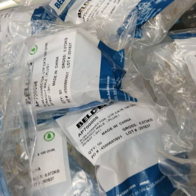 Jual Rj45 cat 6 belden RJ45 cat 6 connector RJ45 cat 6 | Shopee Indonesia