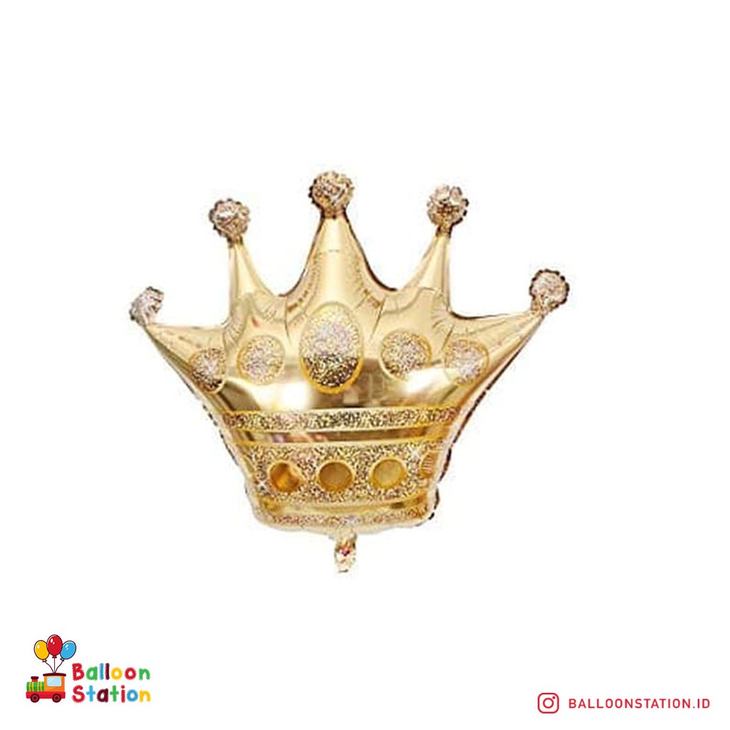 Jual Balon Foil Crown Mahkota Gold Mini Emas Wedding Castle | Shopee ...