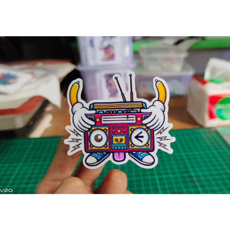 Jual stiker print radio sticker lucu murah keren | Shopee Indonesia