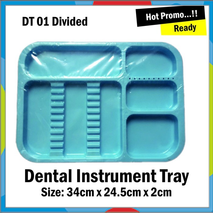 Jual Instrumen Tray Plastik Sekat/ Nierbeken DT01 Divided Biru | Shopee ...