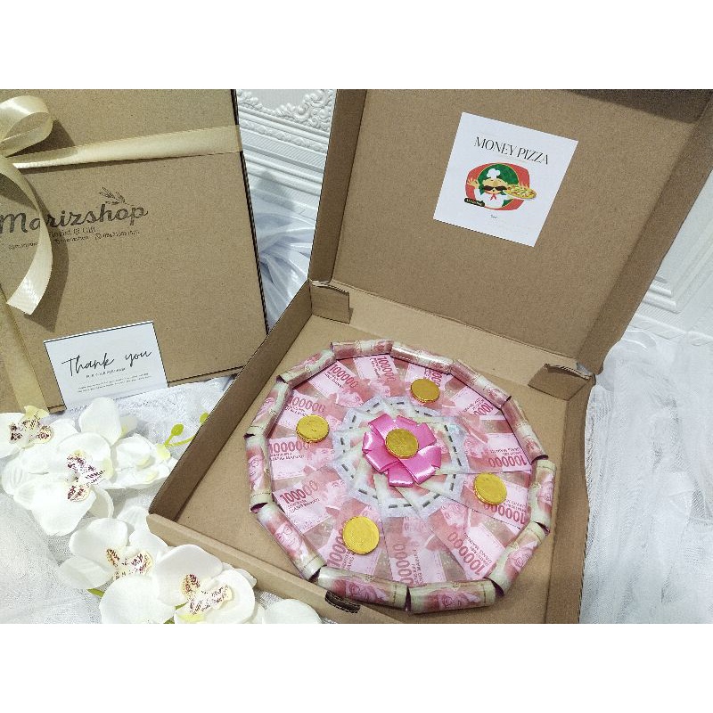 Jual [KILAT SEHARI JADI] Money Pizza | Pizza Uang Asli | Hampers Box ...