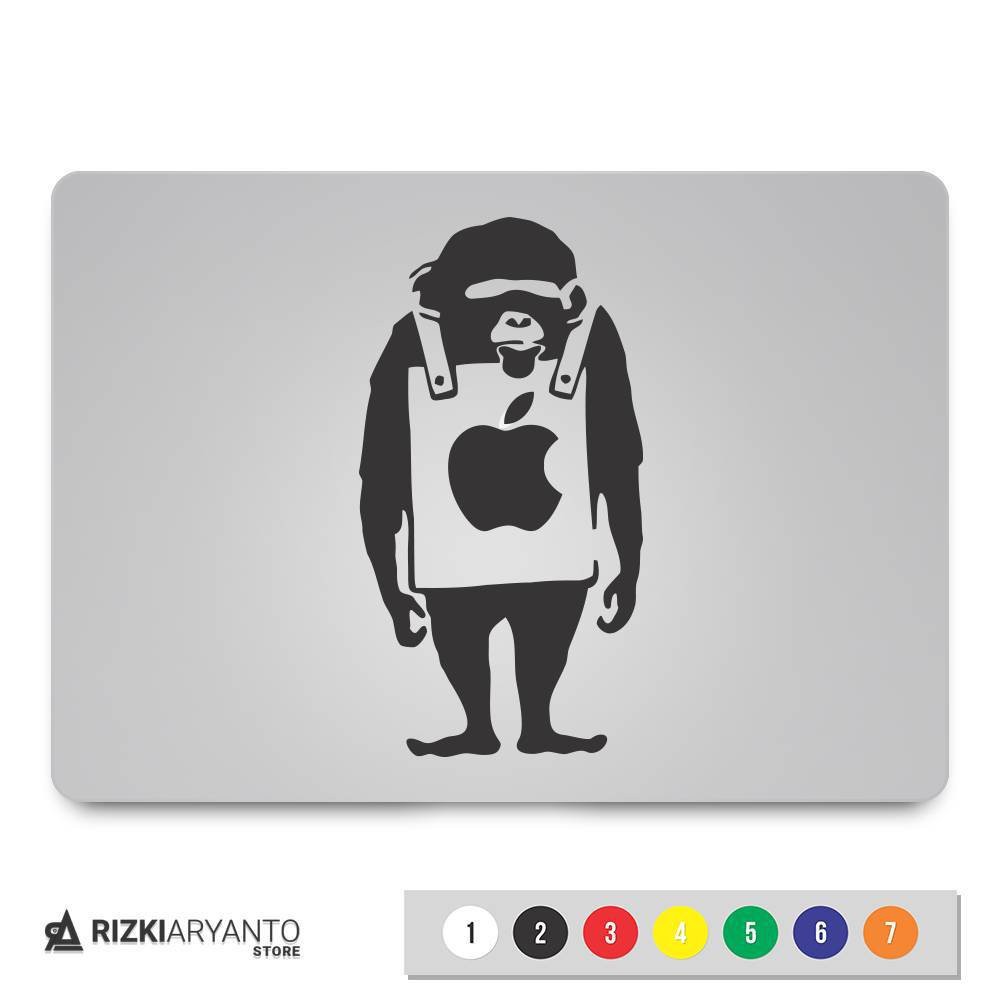 Jual Sticker - Stiker Apple Monkey Monyet Laptop Macbook | Shopee Indonesia