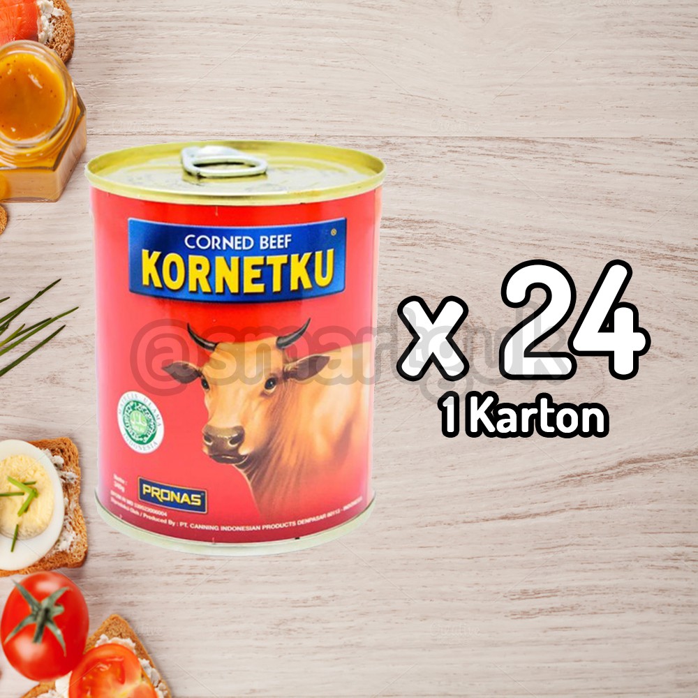 Jual 1 Karton Dus Kornetku Pronas Corned Beef 340 Gram Gr Kornet Daging ...