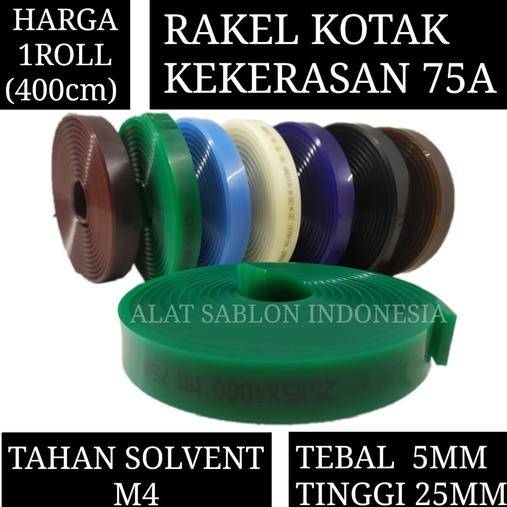 Jual KARET RAKEL SABLON TAHAN SOLVENT LANCIP KOTAK KECIL 5MM 1ROLL ...